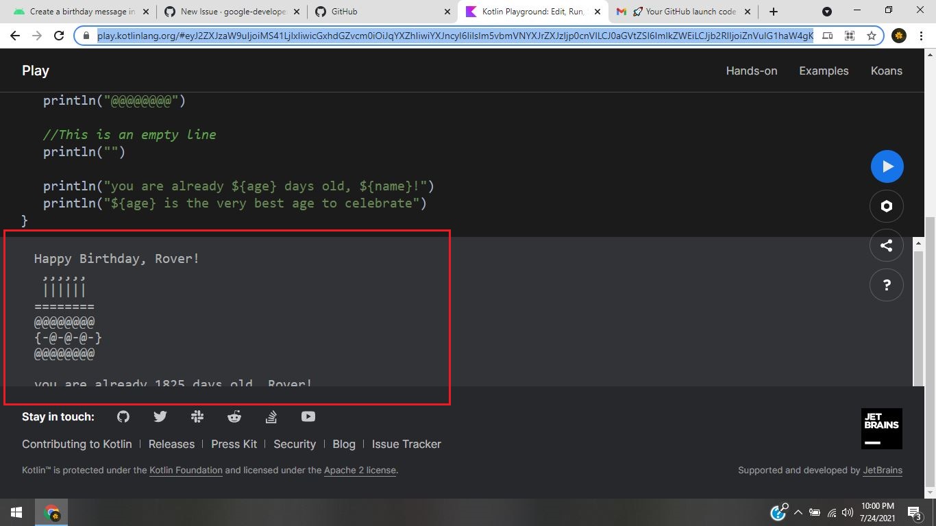 Android Basics issue: The footer section is hiding the output of my code · Issue #78 · google ...