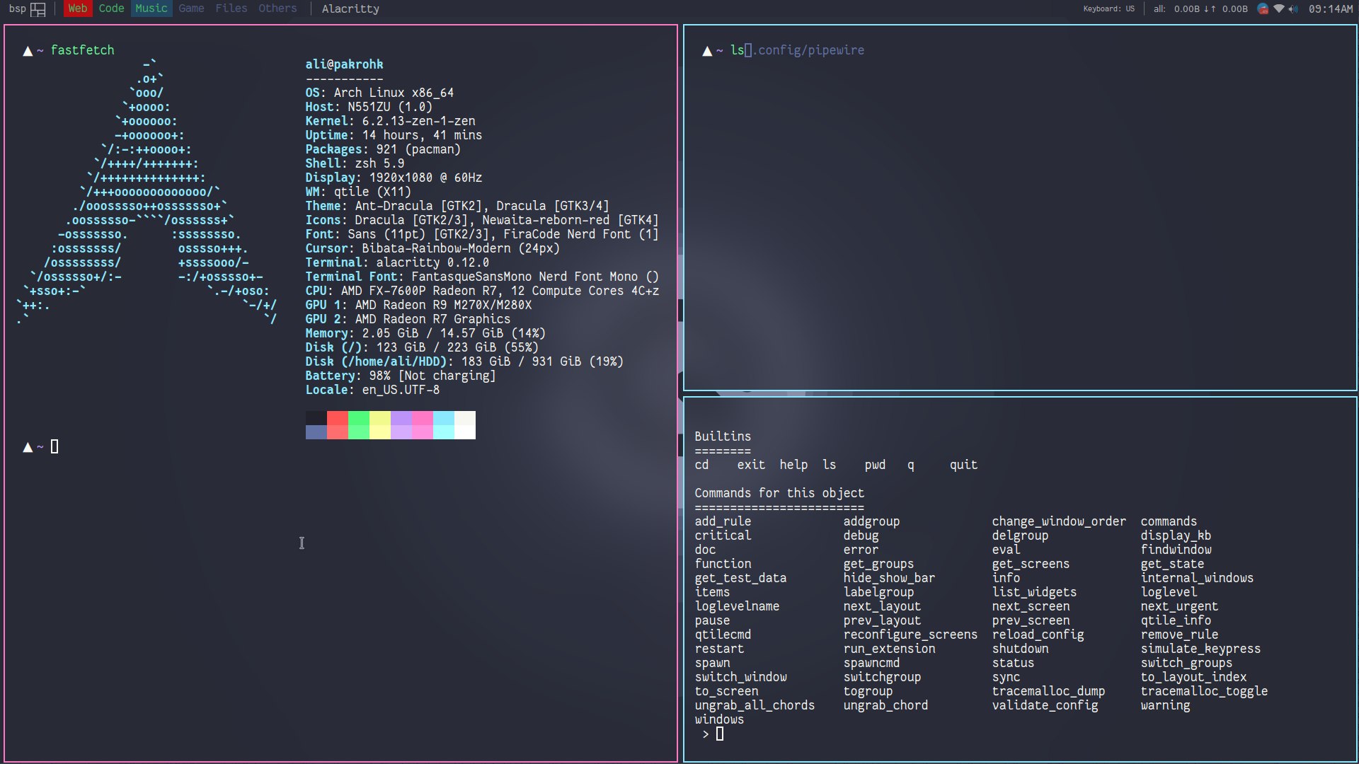 GitHub - Pakrohk/qtile: 🧛🏻‍♂️ Dark theme for Qtile
