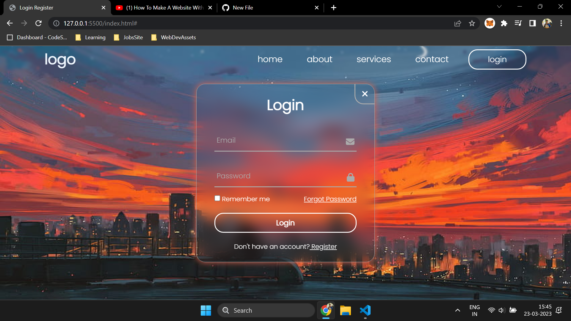 GitHub - Shivanant/login-registerpage