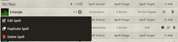 Item Context Menu with option to duplicate/clone items, features, and spells · Issue #1970 ...
