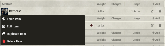 Item Context Menu with option to duplicate/clone items, features, and spells · Issue #1970 ...
