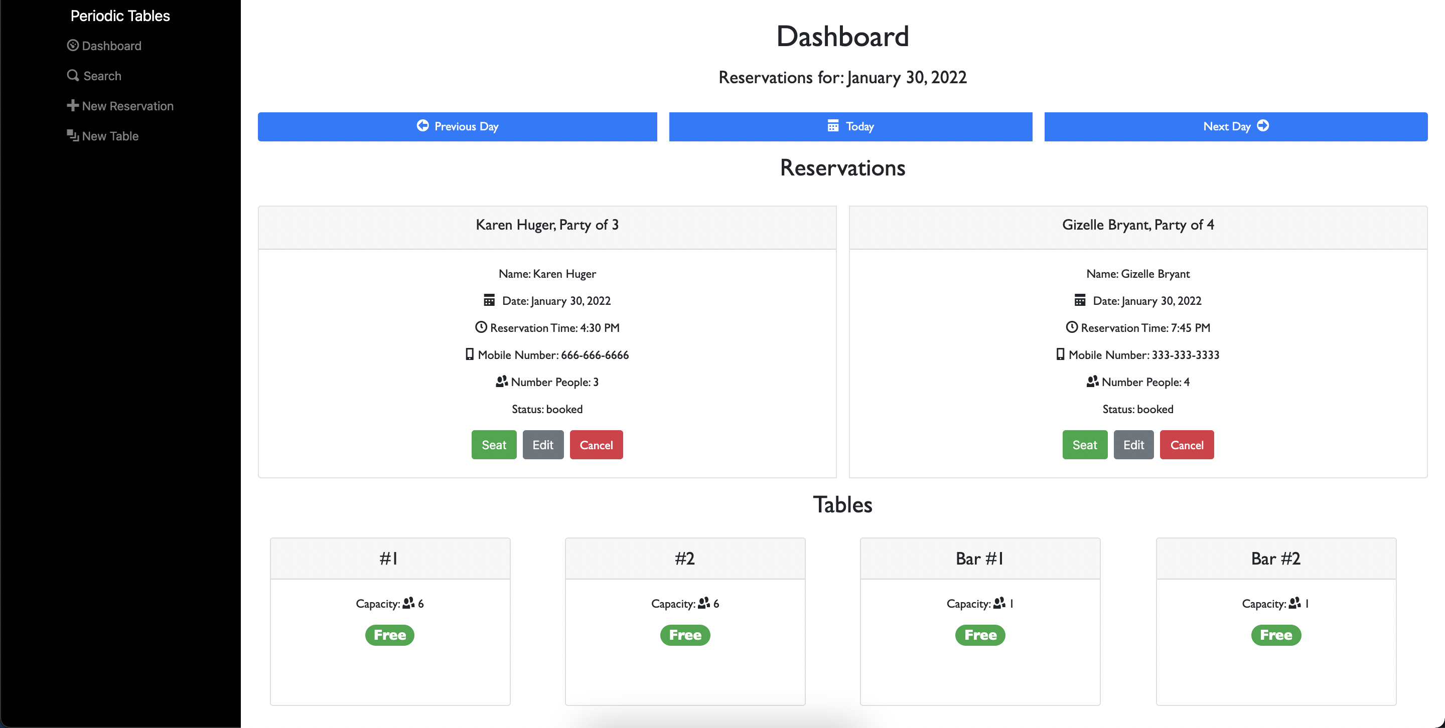 GitHub - kendal-bessette/Restaurant-reservations