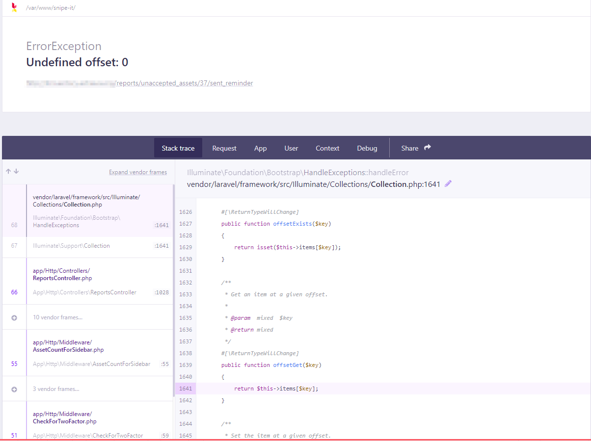 500 Error on send reminder for asset acceptance · Issue #12093 · snipe/snipe-it · GitHub