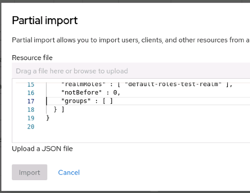 Can't import realm in Keycloak version 20.0.0 · Issue #17944 · keycloak/keycloak · GitHub