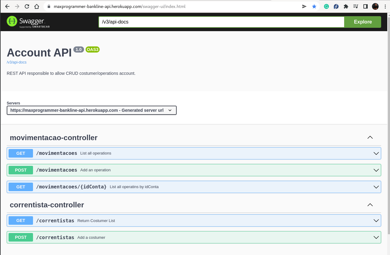 GitHub - maxProgrammer/bankline-api: REST API responsable to allow to consume customer account