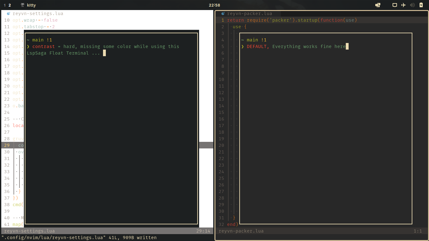 Issue with contrast set to hard while neovim background set to dark ...
