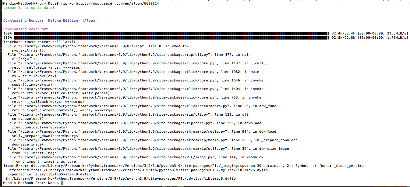 Bug: Your Title · Issue #123 · nathom/streamrip · GitHub
