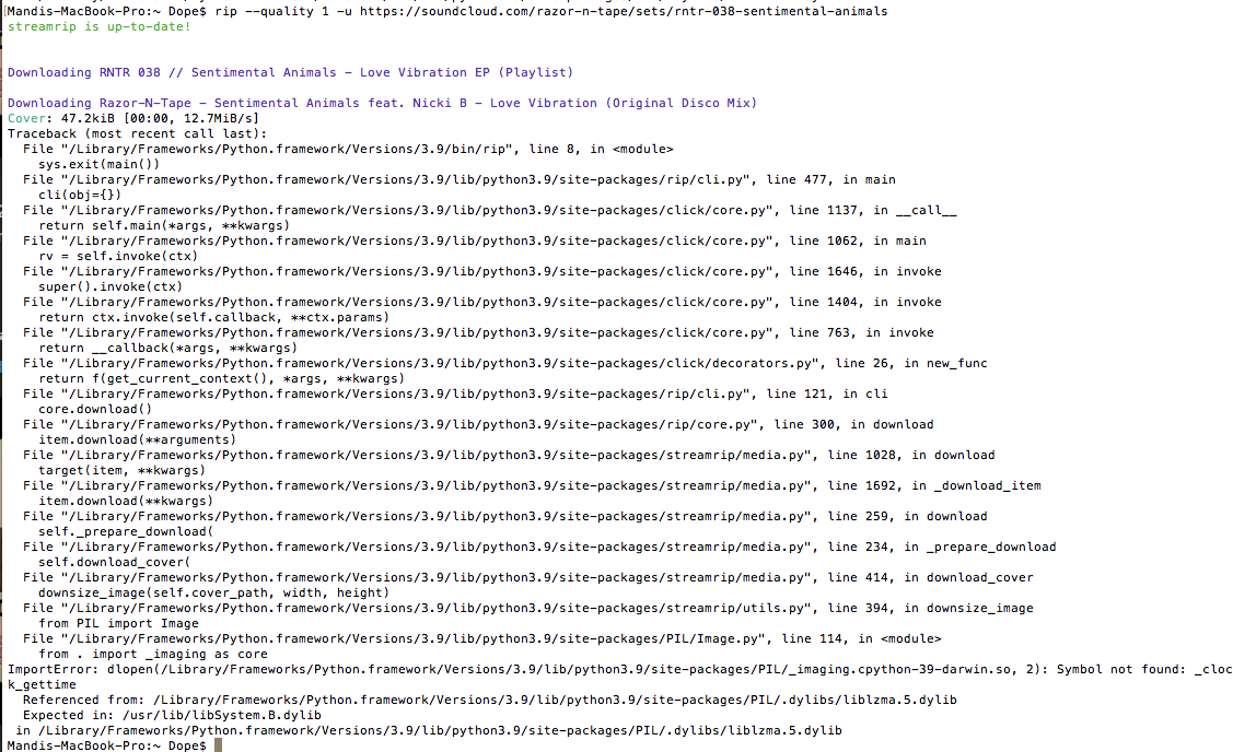 Bug: Your Title · Issue #123 · nathom/streamrip · GitHub