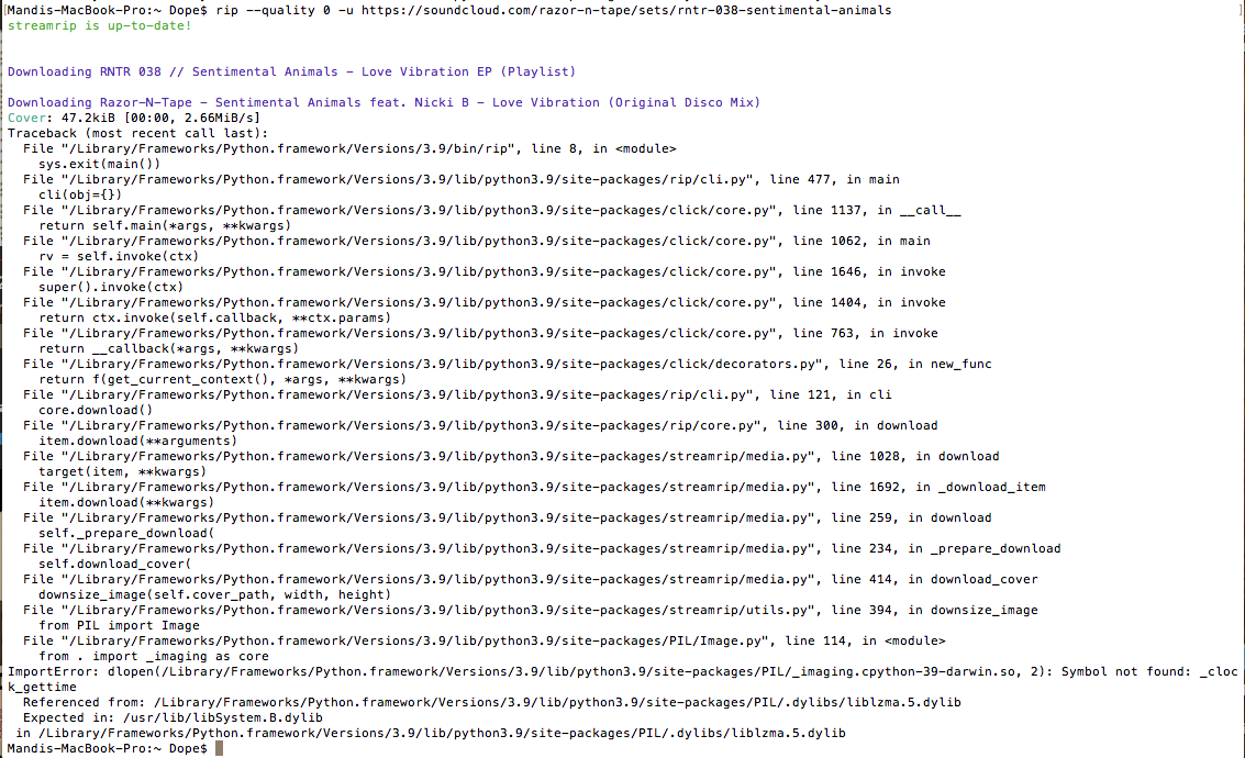 Bug: Your Title · Issue #123 · nathom/streamrip · GitHub