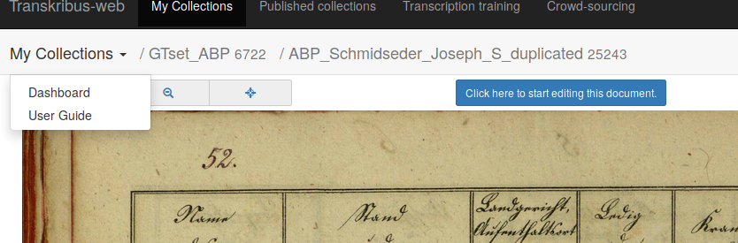 Delete buttons 'user guide' and 'dashboard' · Issue #3 · Transkribus/TWI-navigation · GitHub