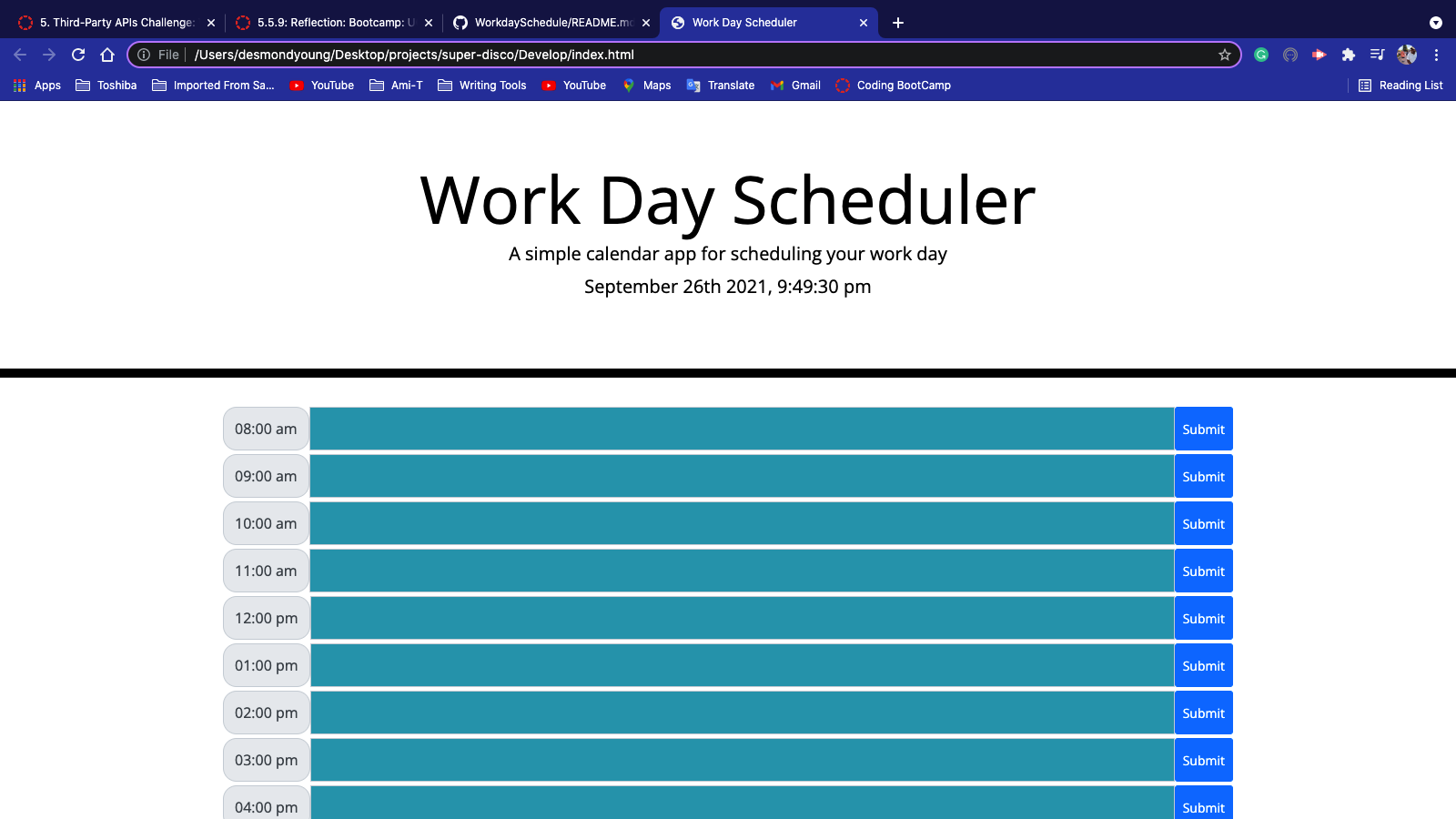 GitHub - DesmondDeon/WorkdaySchedule
