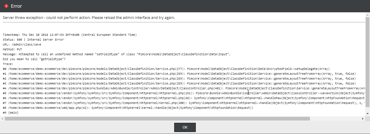 [DataObjects] Definition of encrypted fields in class definition fails · Issue #3777 · pimcore ...