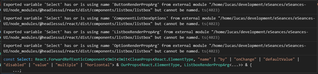 Exporting Component Using Listbox Fails · Tailwindlabs Headlessui · Discussion 2839 · Github