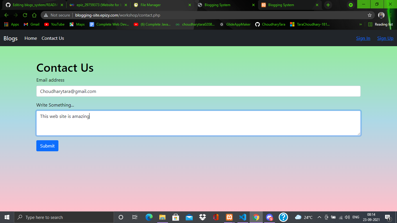Blog System | Devpost
