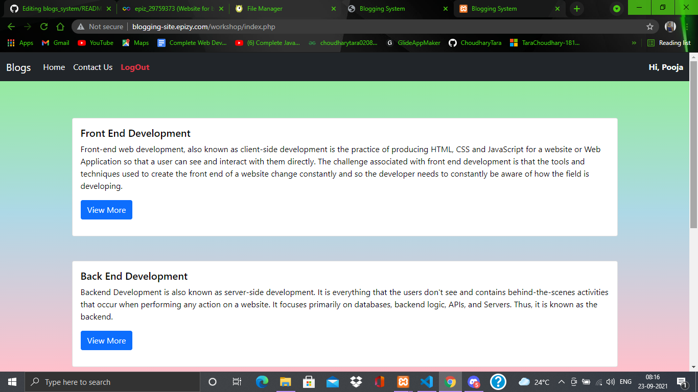Blog System | Devpost