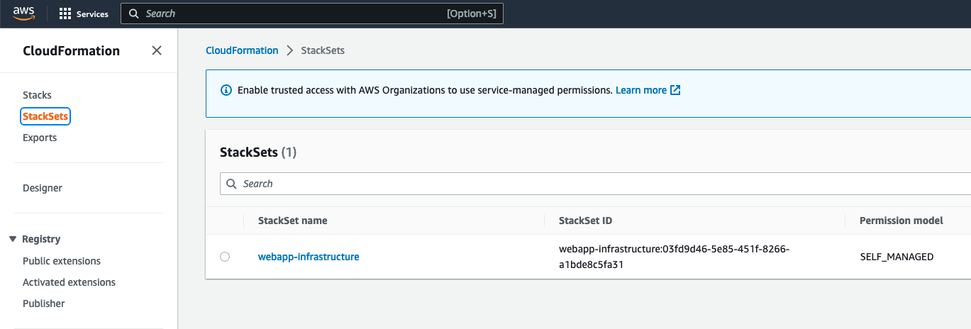 Update Regional Resources With Stack Set Myapp Infrastructure Failed · Issue 4266 · Aws 3249
