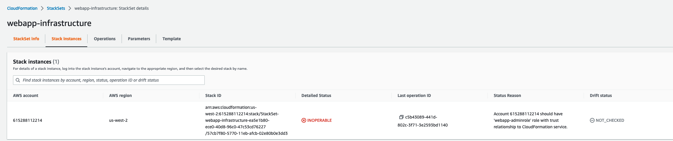 Update regional resources with stack set "myapp-infrastructure" [failed] · Issue #4266 · aws ...