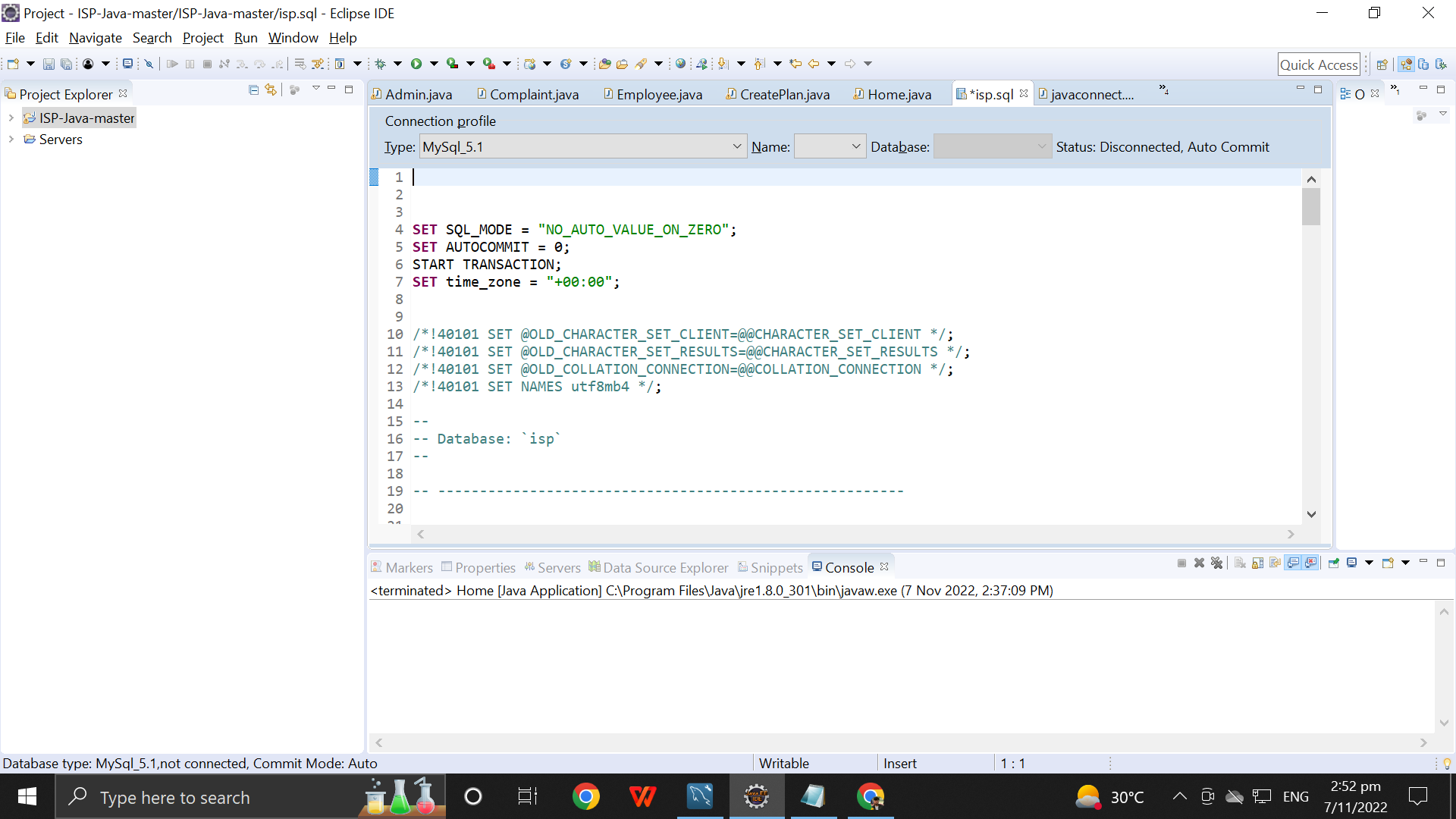 code not working · Issue #1 · nitishr7/ISP-Java · GitHub