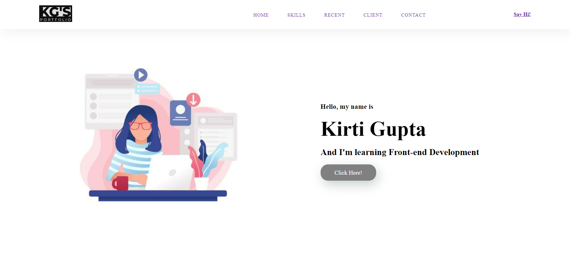 GitHub - Kirti-Gupta12/Portfolio1: Basic Portfolio Template