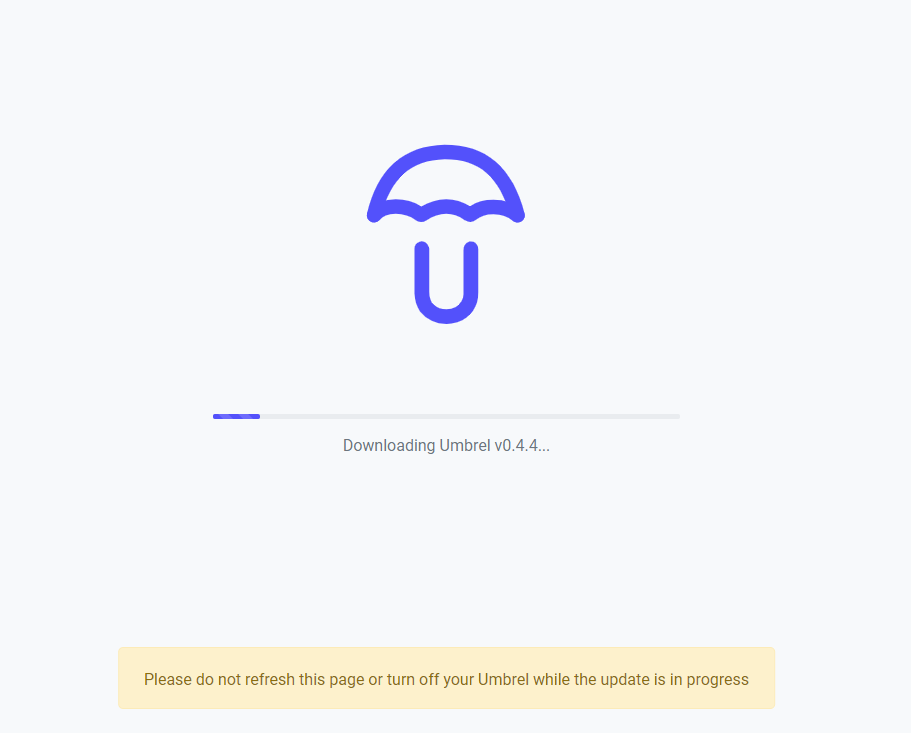 Umbrel stuck during new v0.4.4 update and non-responsive · Issue #1059 · getumbrel/umbrel · GitHub