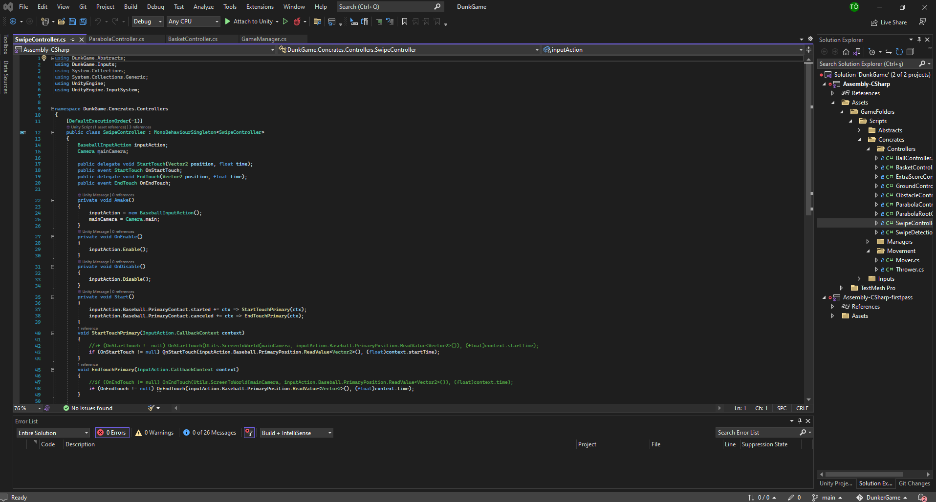 GitHub - MTahaOzsahin/DunkerGame: Prototype game mechanics