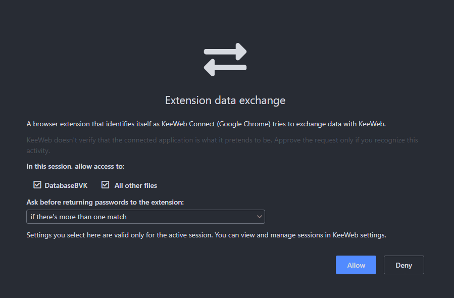 Allow Acces to database everytime i restart my browser · Issue #2123 · keeweb/keeweb · GitHub