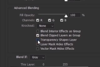 Could you add "transparency shapes layer" bending option in photopea ...