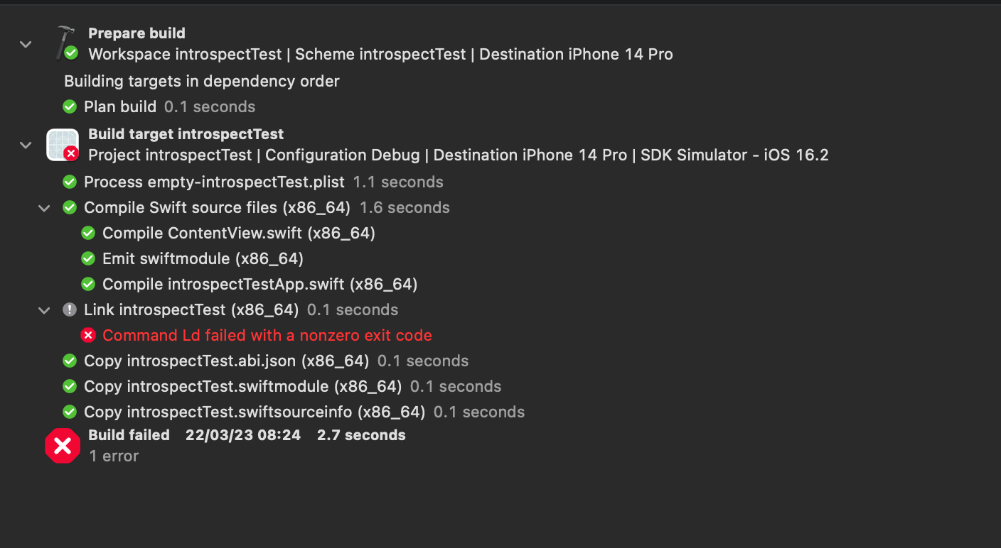 Cannot Build - Command LD Failed with a NonZero Exit Code · Issue #210 · siteline/swiftui ...