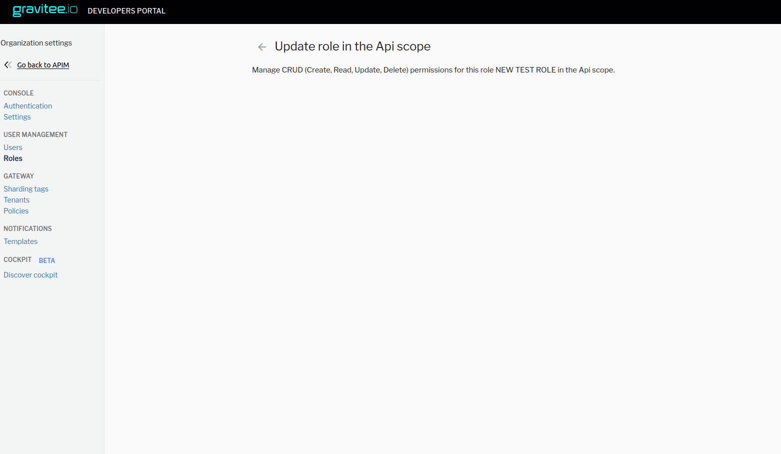 [management] role creation with space character · Issue #6810 · gravitee-io/issues · GitHub