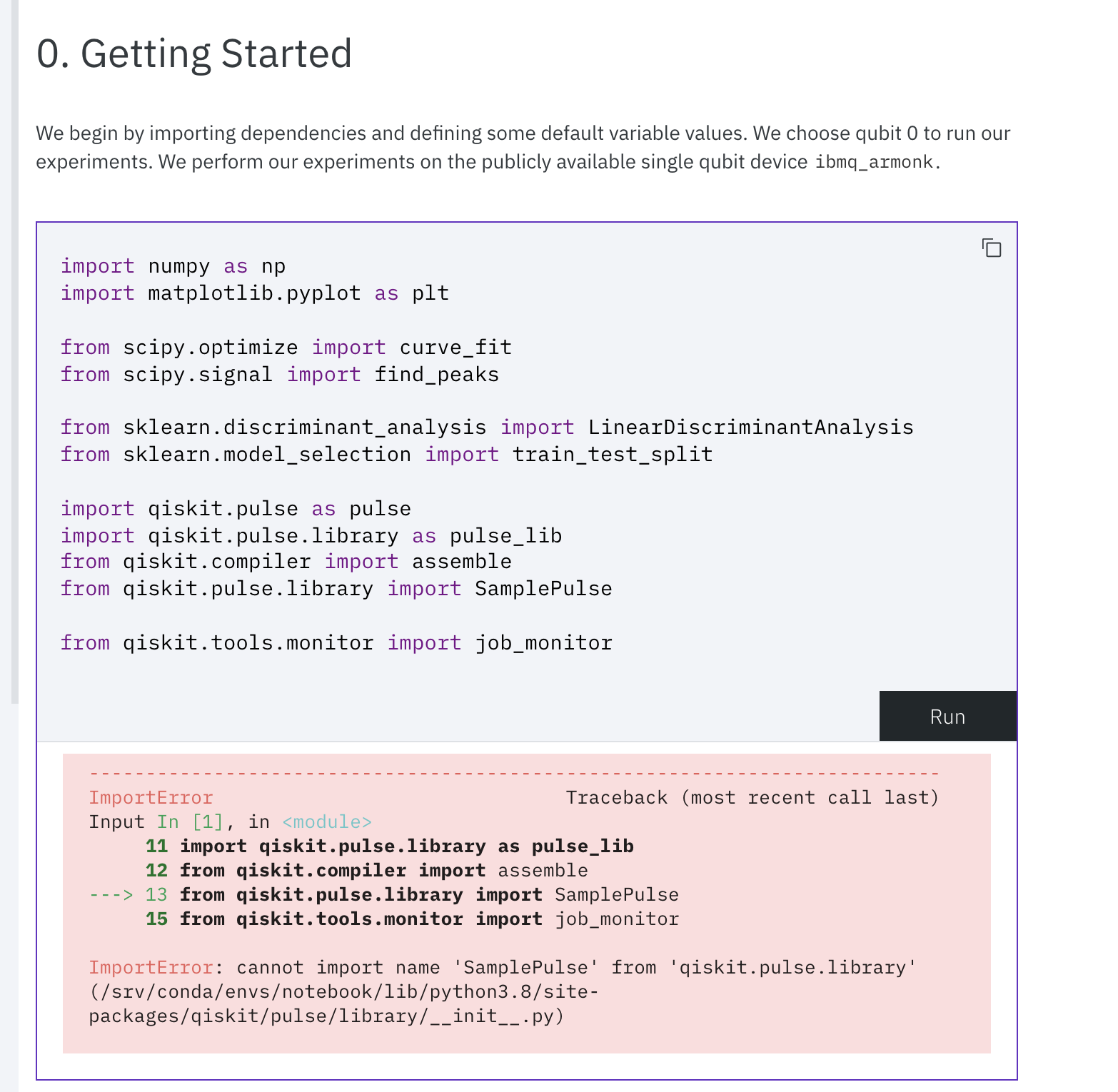 [Code Cell Code] Pulse page: runnable cells break due to class rename | accessing higher energy ...