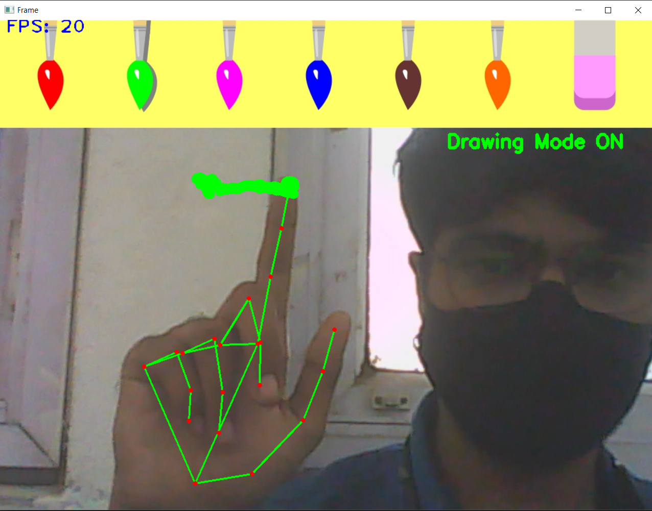 GitHub - Henil-08/Finger-Painter: It allows users to use one's Fingers ...