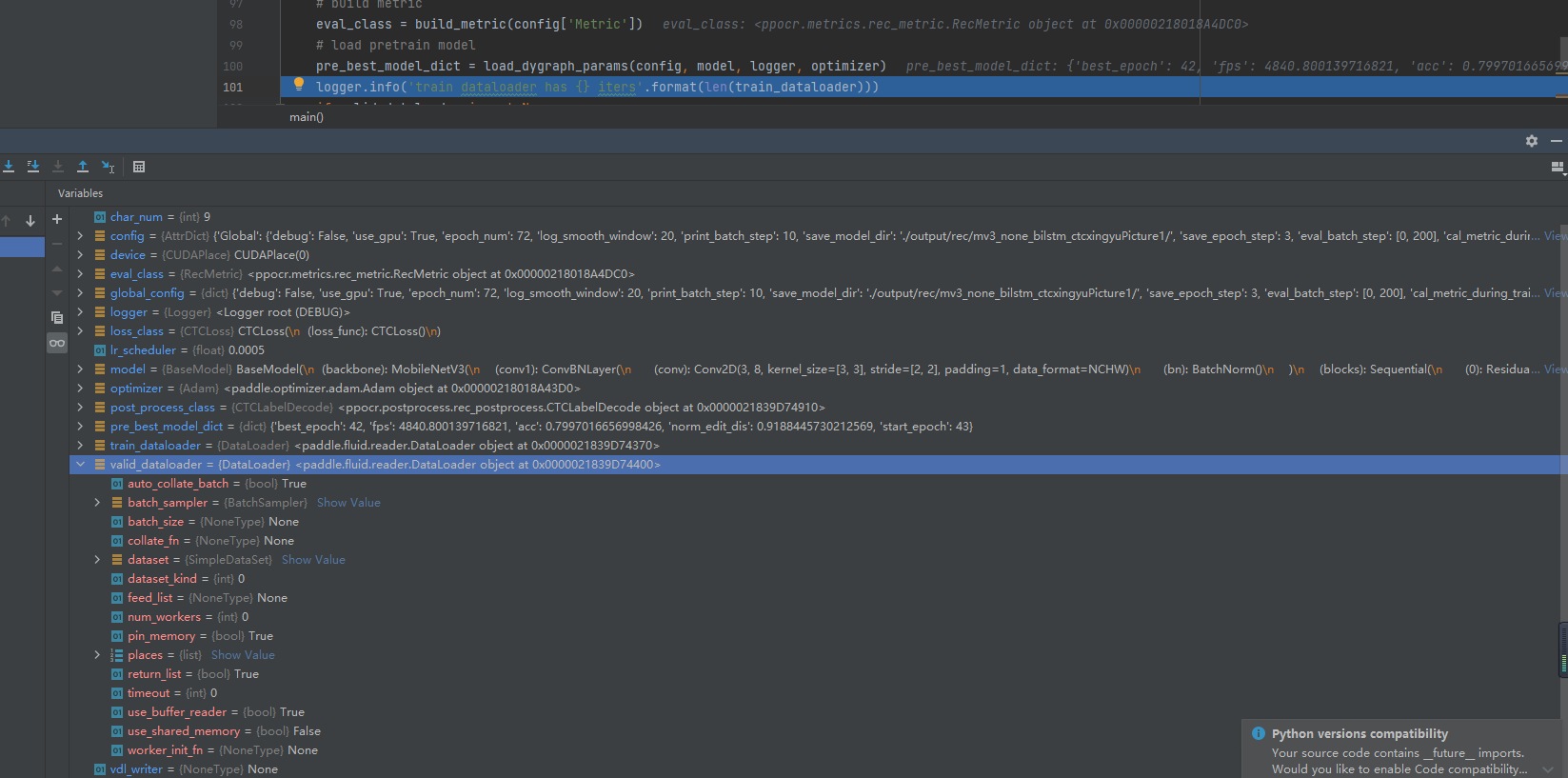 rec_mv3_none_bilstm_ctc模型训练报错 · Issue #4928 · PaddlePaddle/PaddleOCR ...
