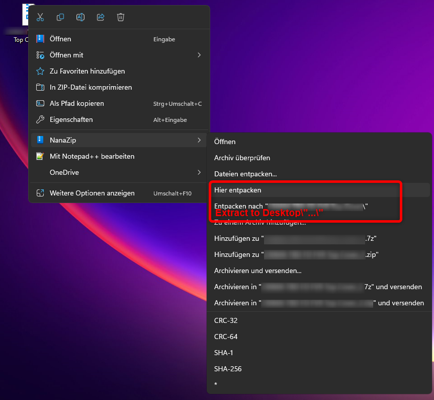 Custom location for extracting in context menu? · Issue #319 · M2Team/NanaZip · GitHub