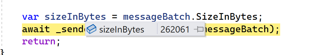[BUG] Azure.Messaging.ServiceBus SendMessage MessageSizeExeeded in Azure - Regression · Issue ...