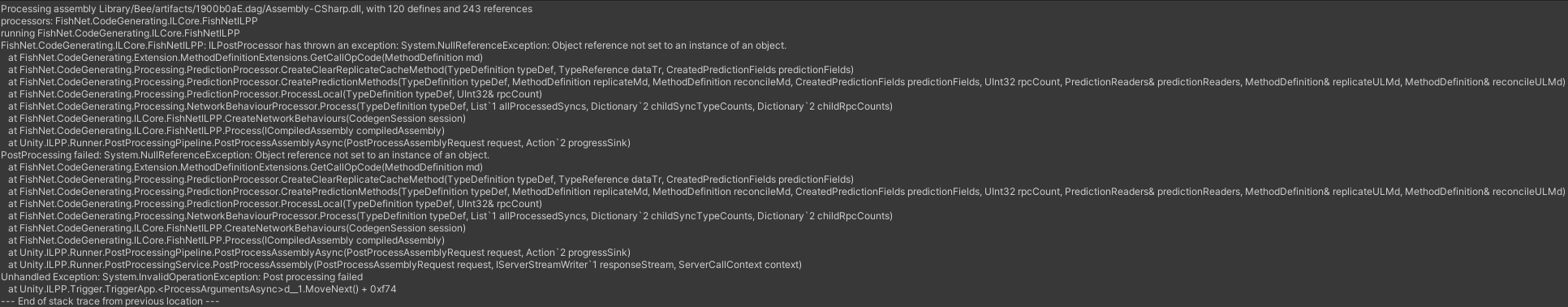Error in Unity Version 2022.2 using .NET Framework · Issue #249 · FirstGearGames/FishNet · GitHub