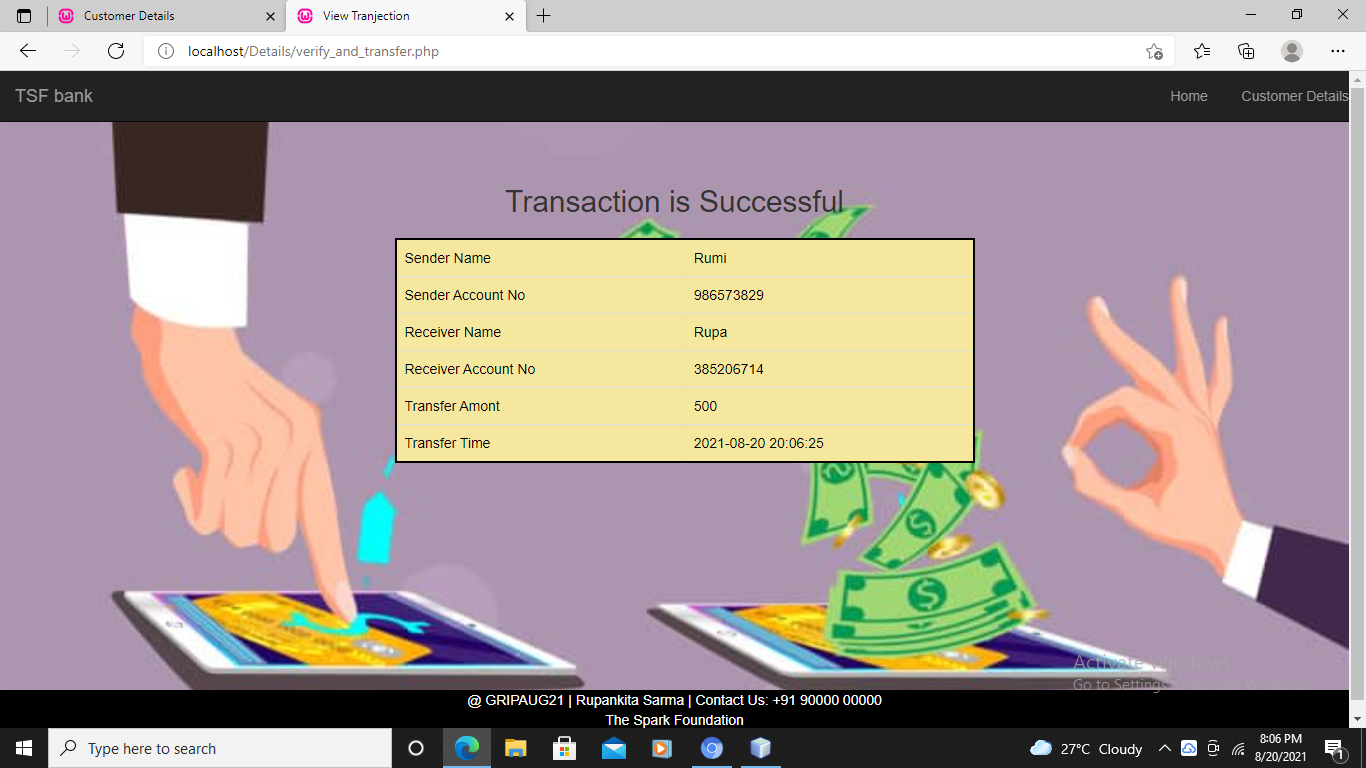 GitHub - Rupankita/Basic-Banking-System: It is a simple website where we can transfer money ...