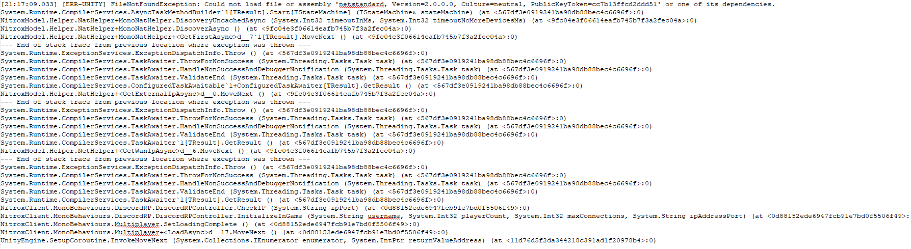 Netstandard library is missing when discordrpcontroller attempts to get wanip · Issue #1700 ...