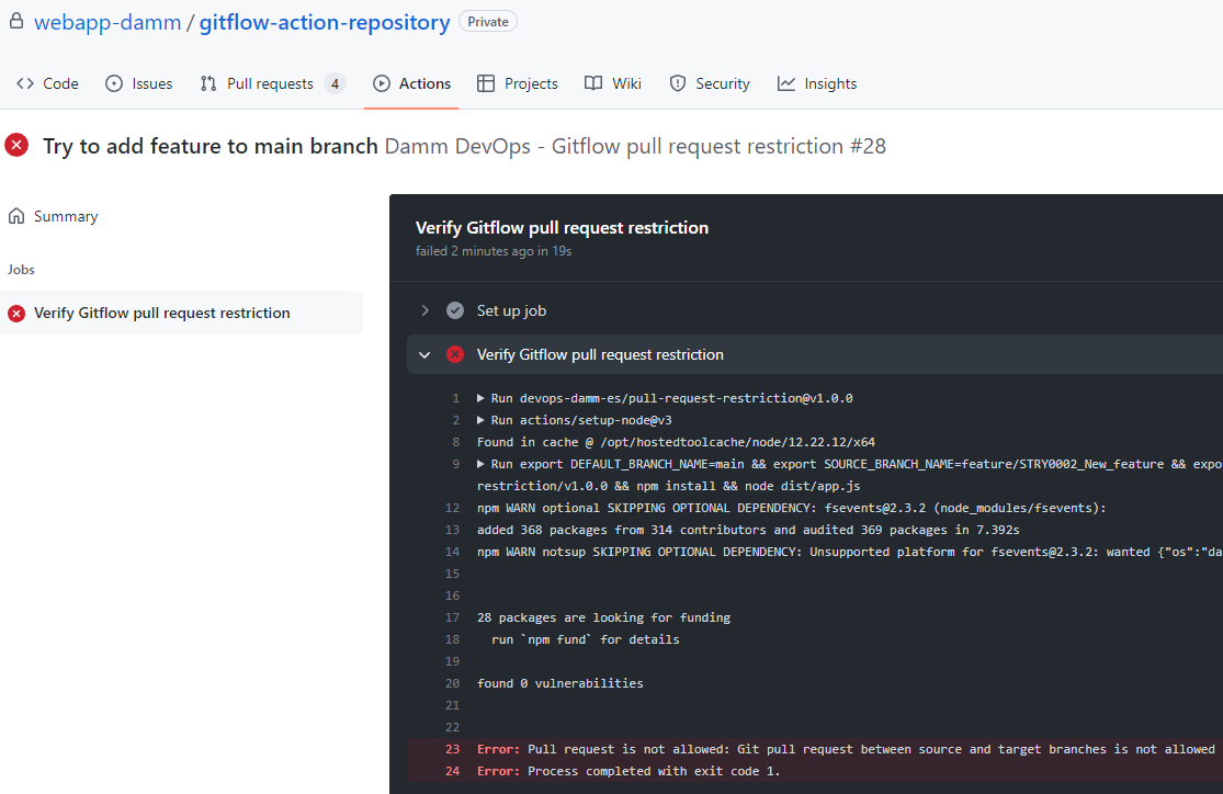 Orígenes y destinos no permitidos en las Pull Requests - devops-damm-es/devops-gitflow-wiki ...