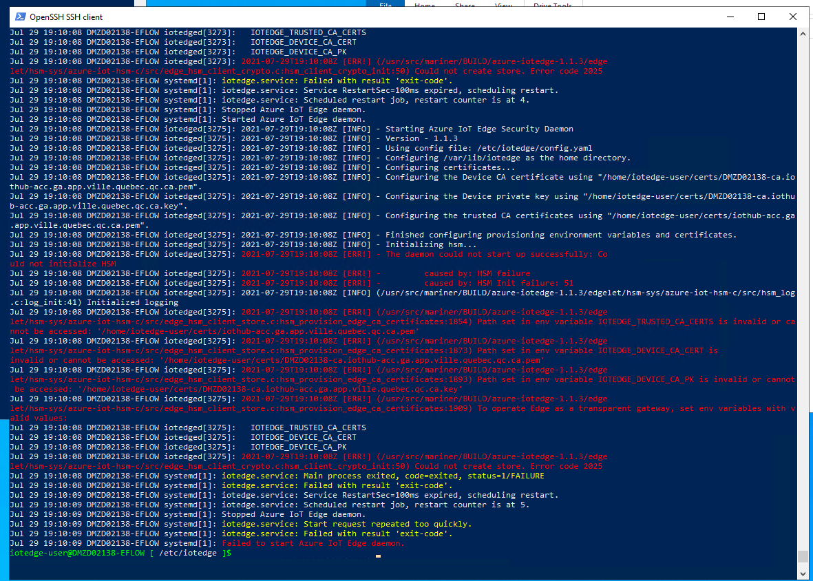 iotedge check reports connection refused · Issue #58 · Azure/iotedge-eflow · GitHub