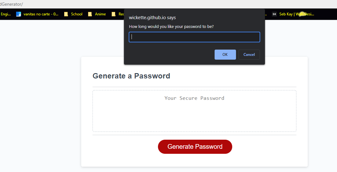 GitHub - Wickette/passwordGenerator