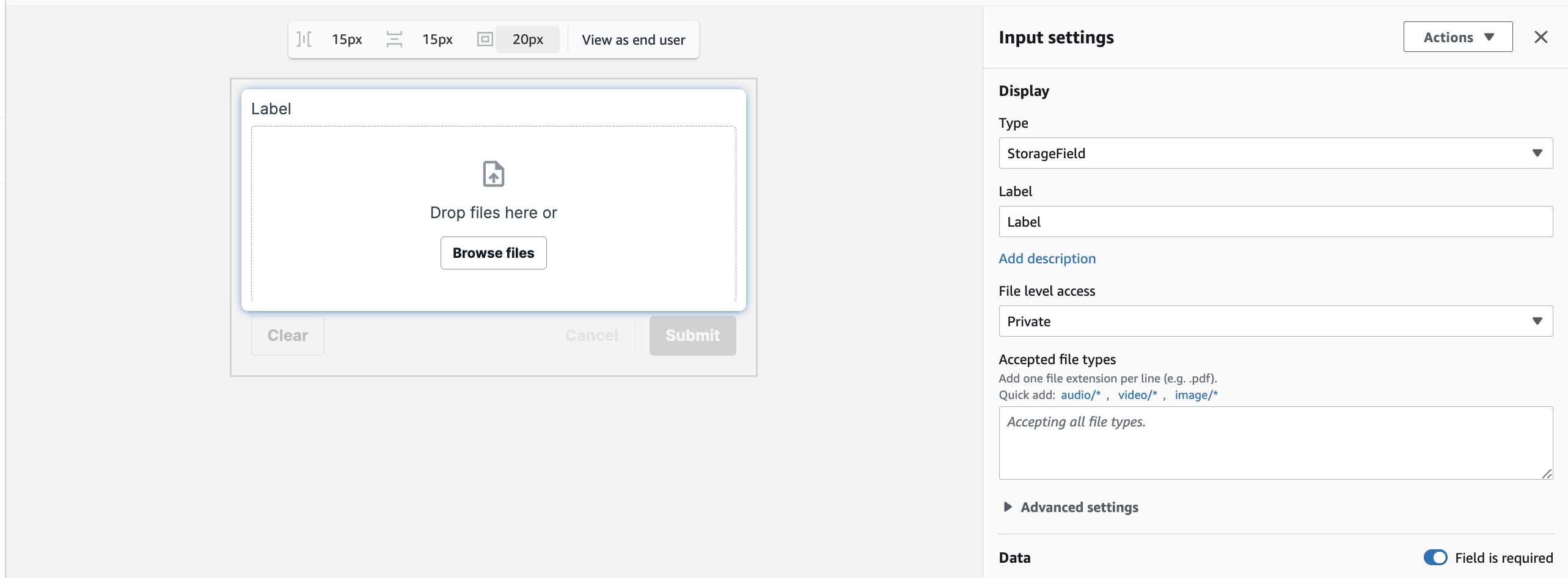 Storage Manager Form is Required is not working as expected · Issue #981 · aws-amplify/amplify ...