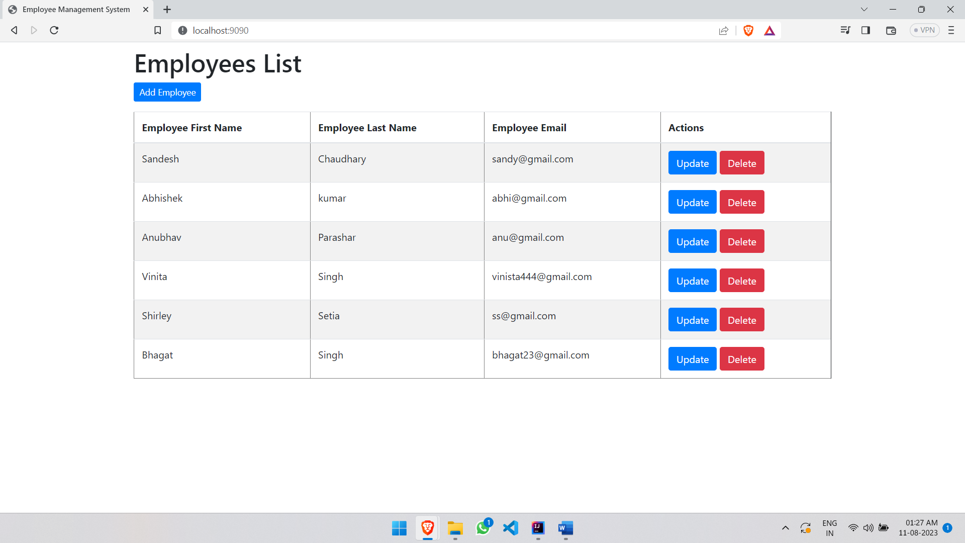 GitHub - anshul19912/employee_management_system: A Simple Employee Management System Web App ...