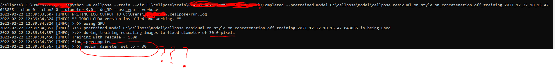 --diameter flag overwritten by defaults when retraining a model · Issue #452 · MouseLand ...