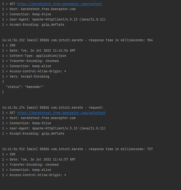 get request returns 200 (OK), but no content in the response value part. value is [] empty ...