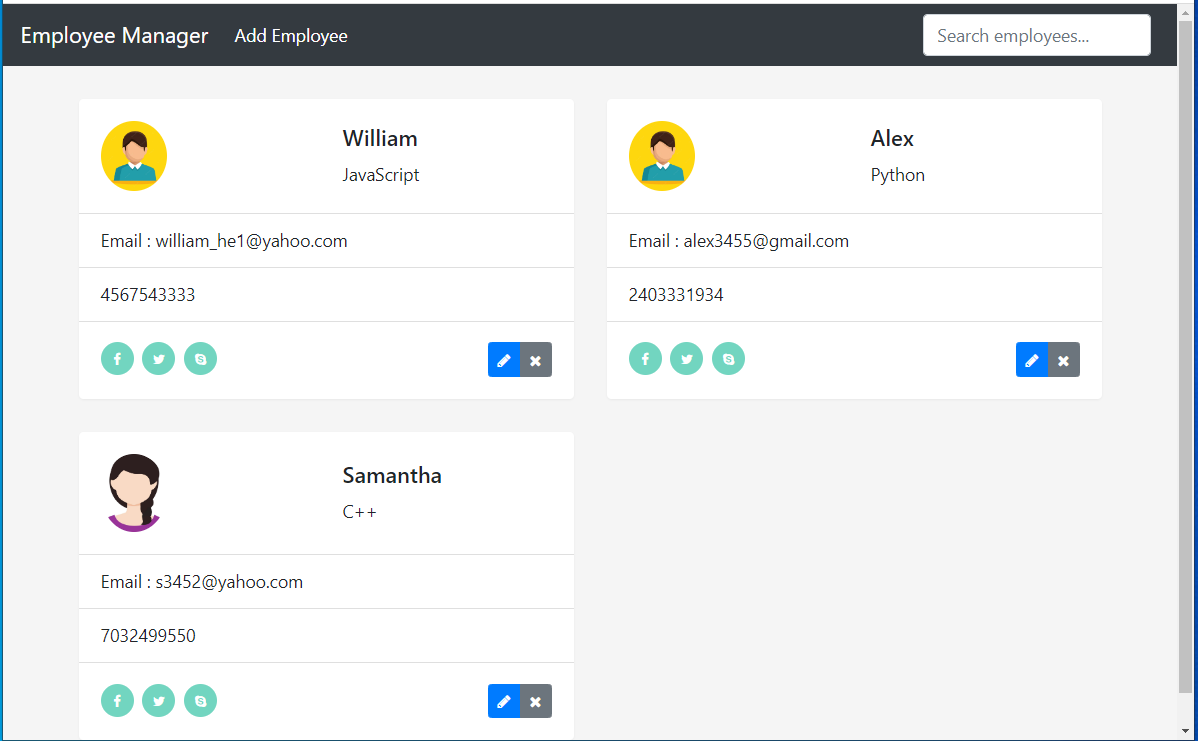 GitHub - WilliamHe1/EmployeeManagerWebApp: Employee manager web app ...