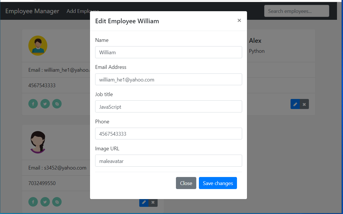 GitHub - WilliamHe1/EmployeeManagerWebApp: Employee manager web app ...