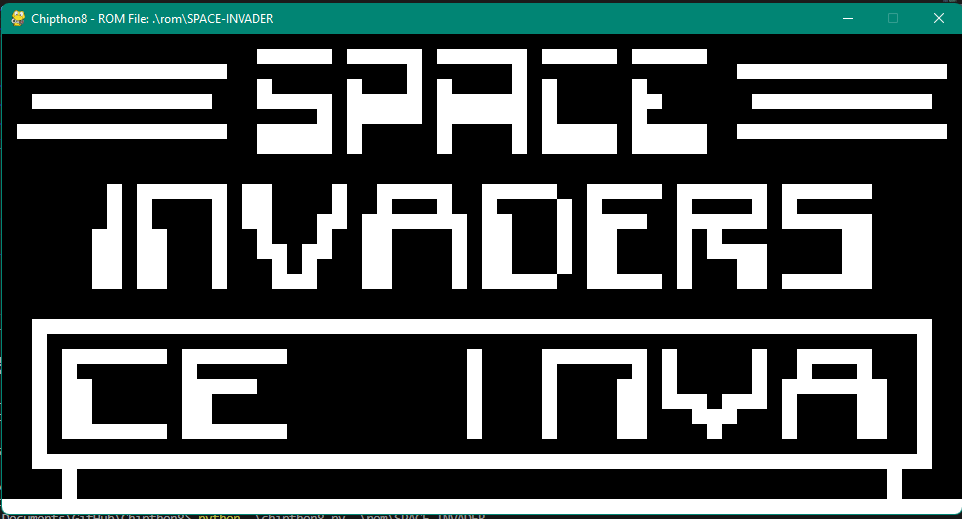 GitHub - gregparent/chipthon8: CHIP-8 Emulator written using Python and ...