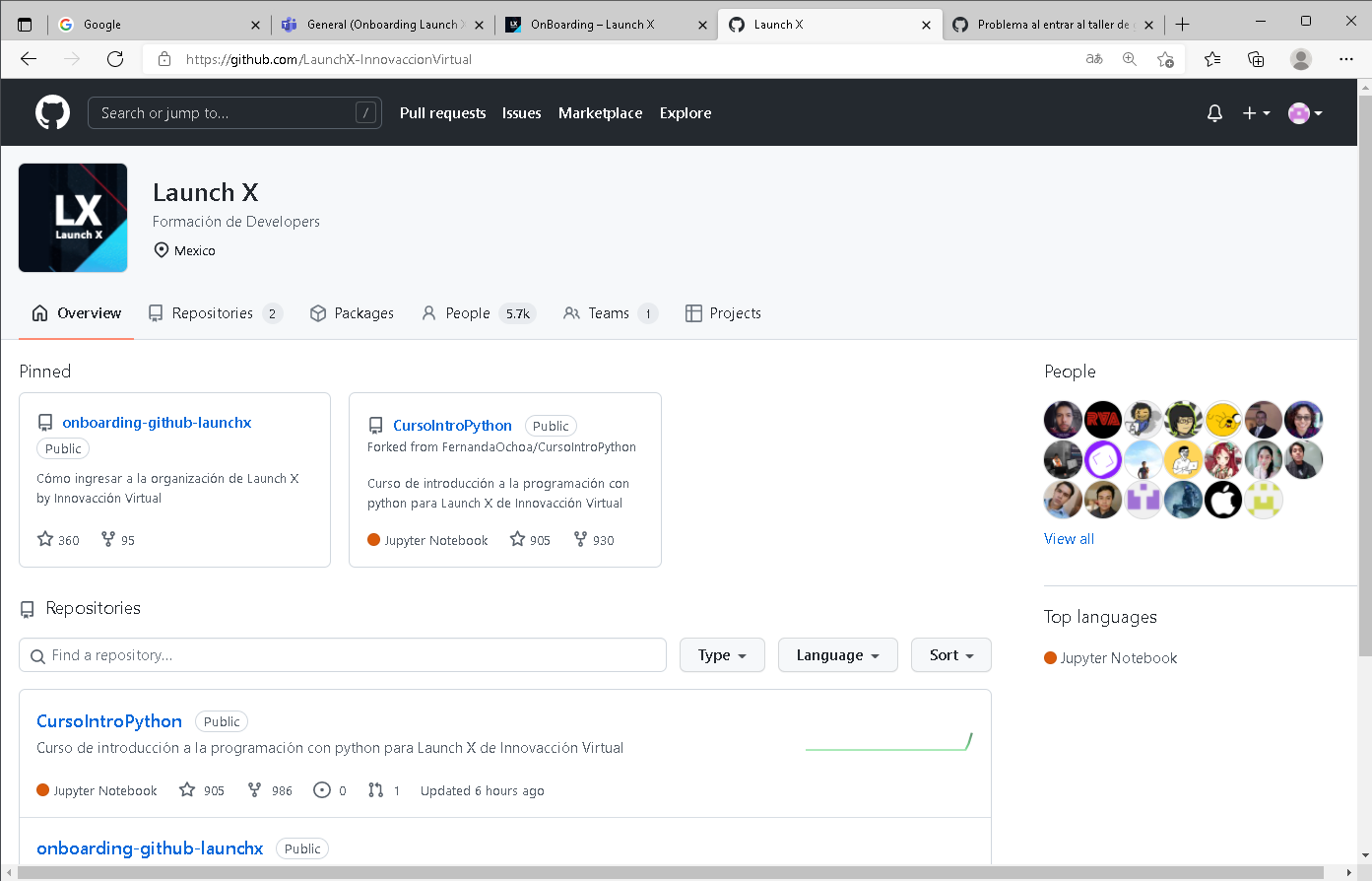 Problema al entrar al taller de git · Issue #12 · LaunchX-InnovaccionVirtual/onboarding-github ...