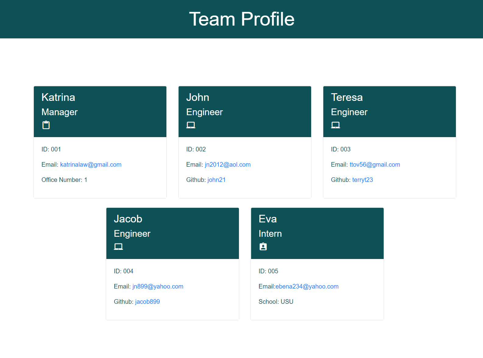 GitHub - krod2016/TeamProfileGenerator