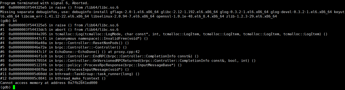 开启Rpcz之后服务FATAL · Issue #630 · apache/brpc · GitHub
